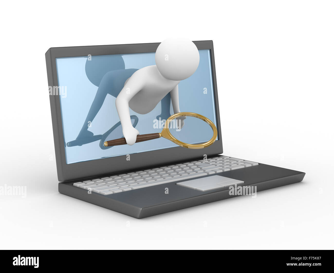 Search on the Internet. Isolated 3D image Stock Photo - Alamy