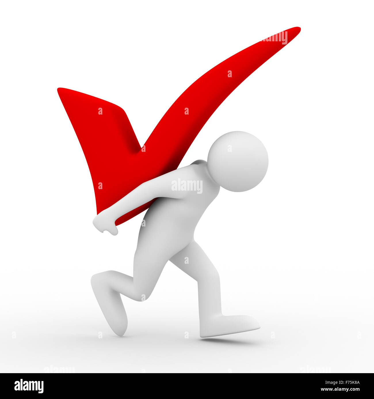 men carry symbol ok on back. Isolated 3D image Stock Photo - Alamy