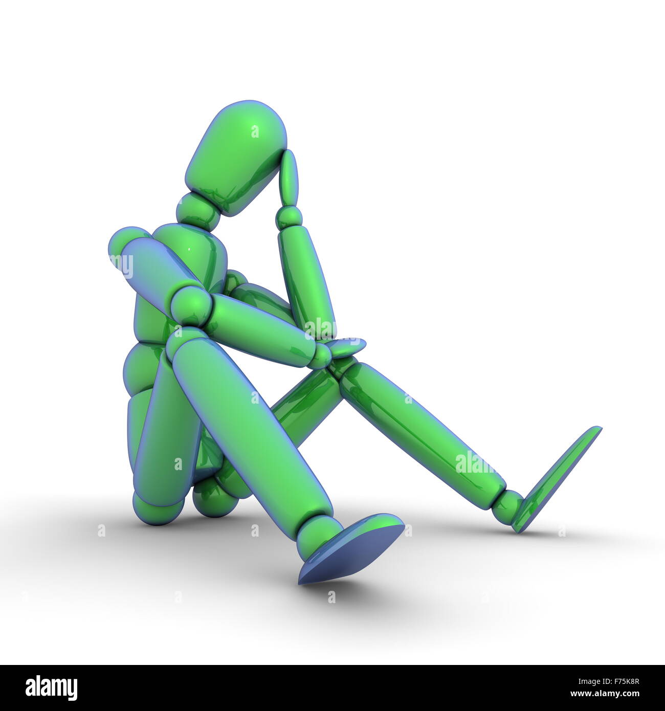 Thinking Shiny Green And Blue Stock Photo - Alamy