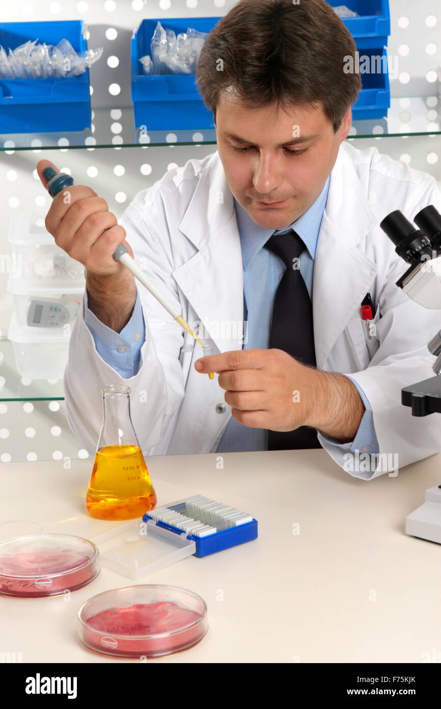 Man working in a laboratory Stock Photo - Alamy