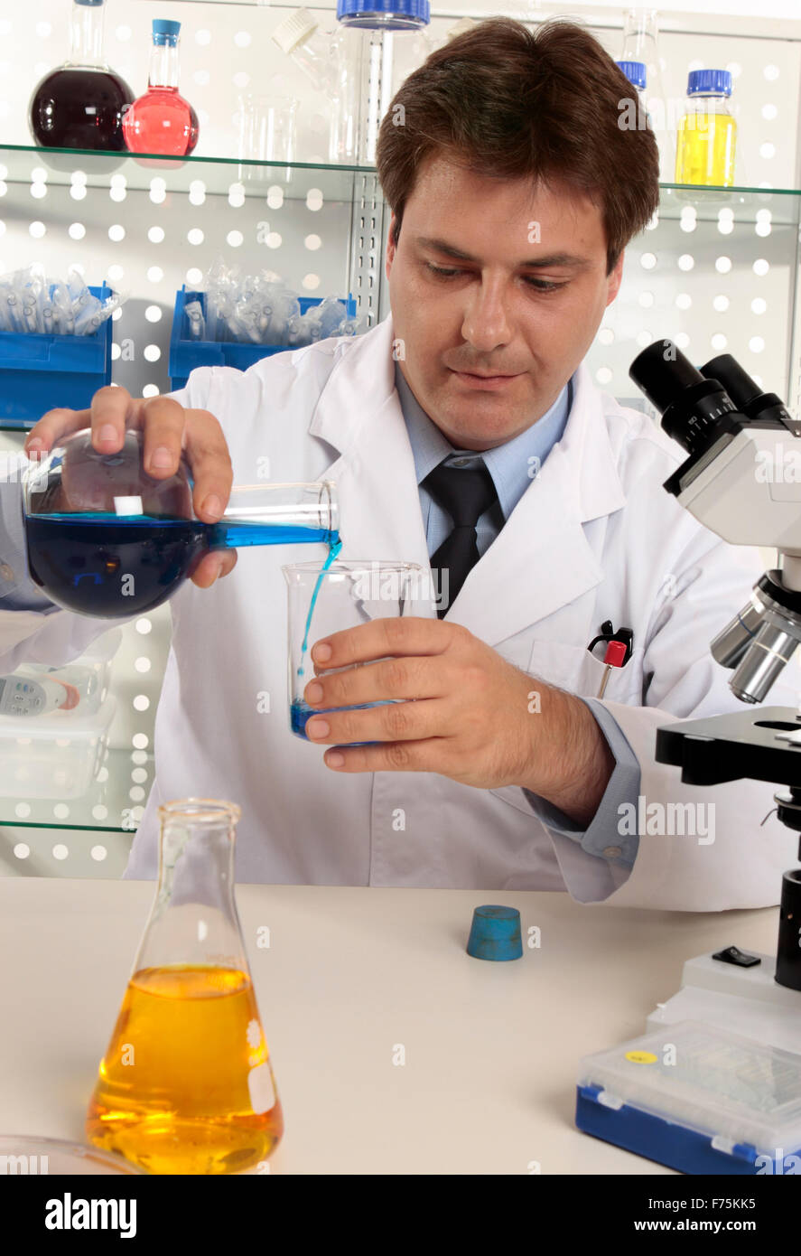 Man in a laboratory Stock Photo - Alamy