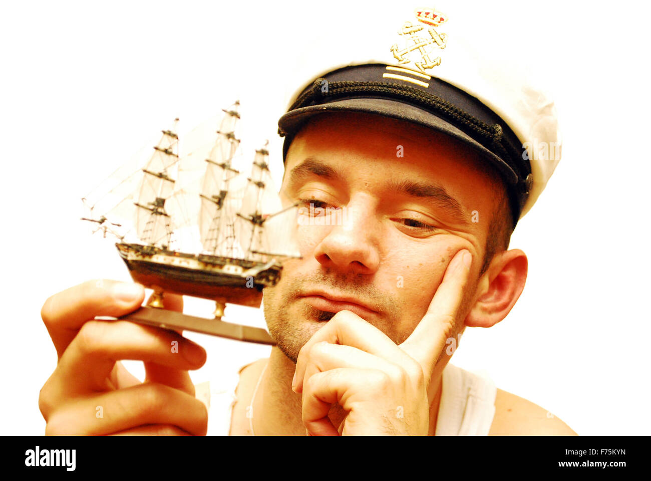 Ship captain hat hi-res stock photography and images - Alamy