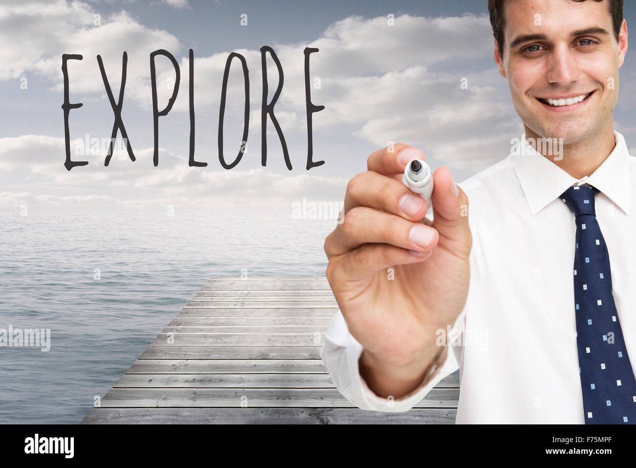 Composite image of explore Stock Photo - Alamy