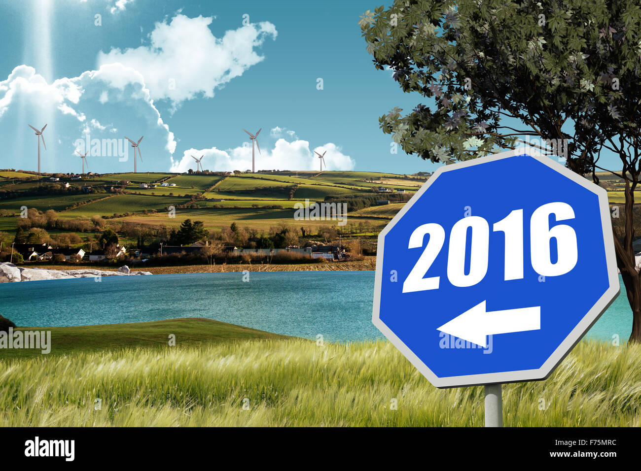 Composite image of hexagon sign Stock Photo - Alamy