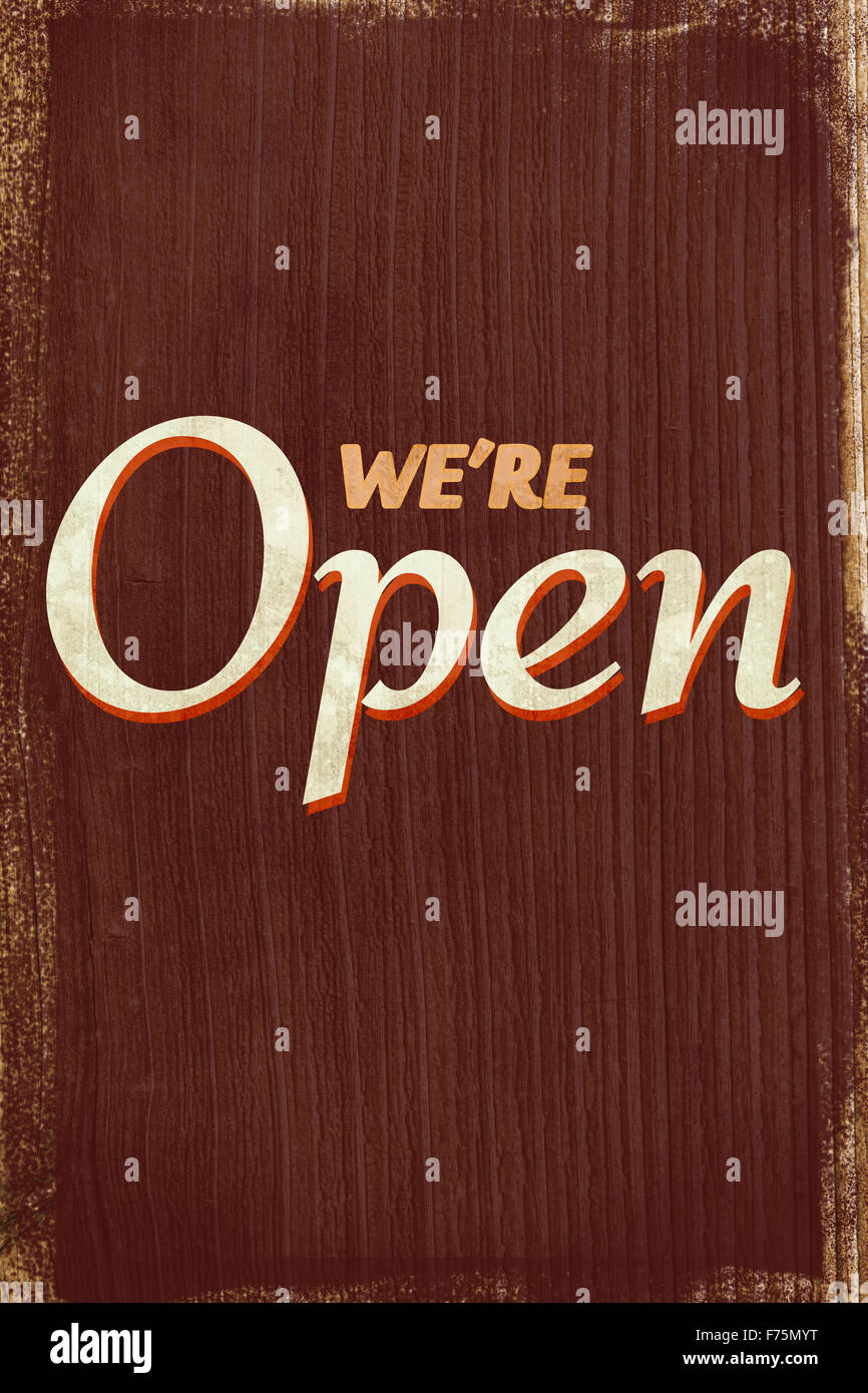 A Vintage coloured open sign Stock Photo - Alamy