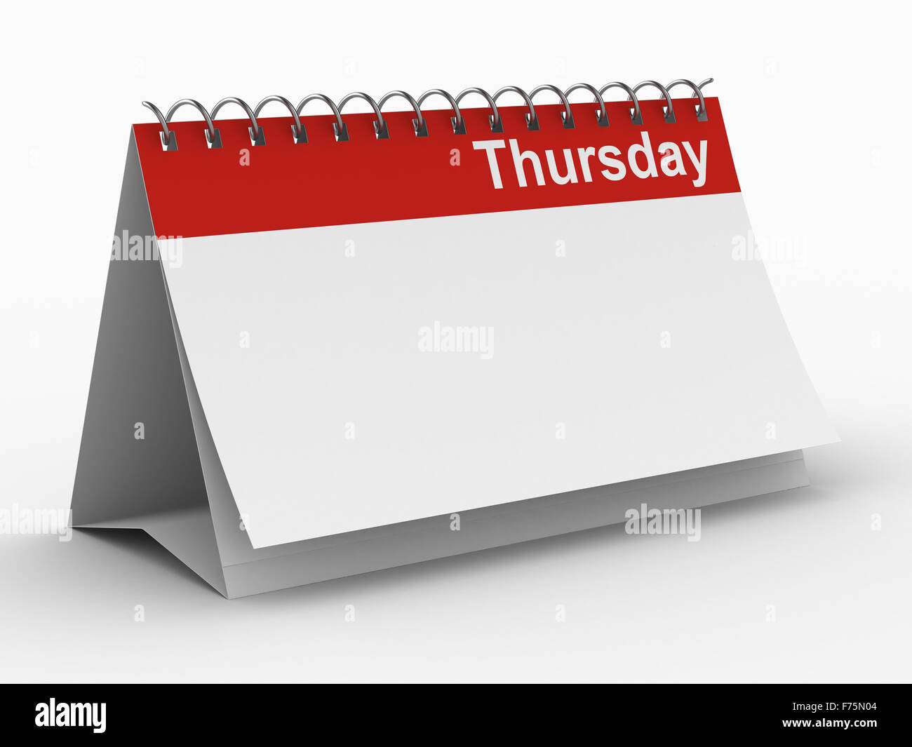 Calendar for thursday on white background. Isolated 3D image Stock ...