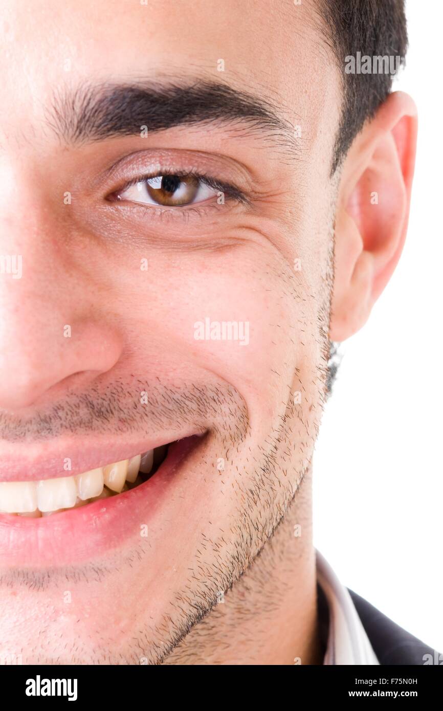 beautiful smiling man close up Stock Photo - Alamy