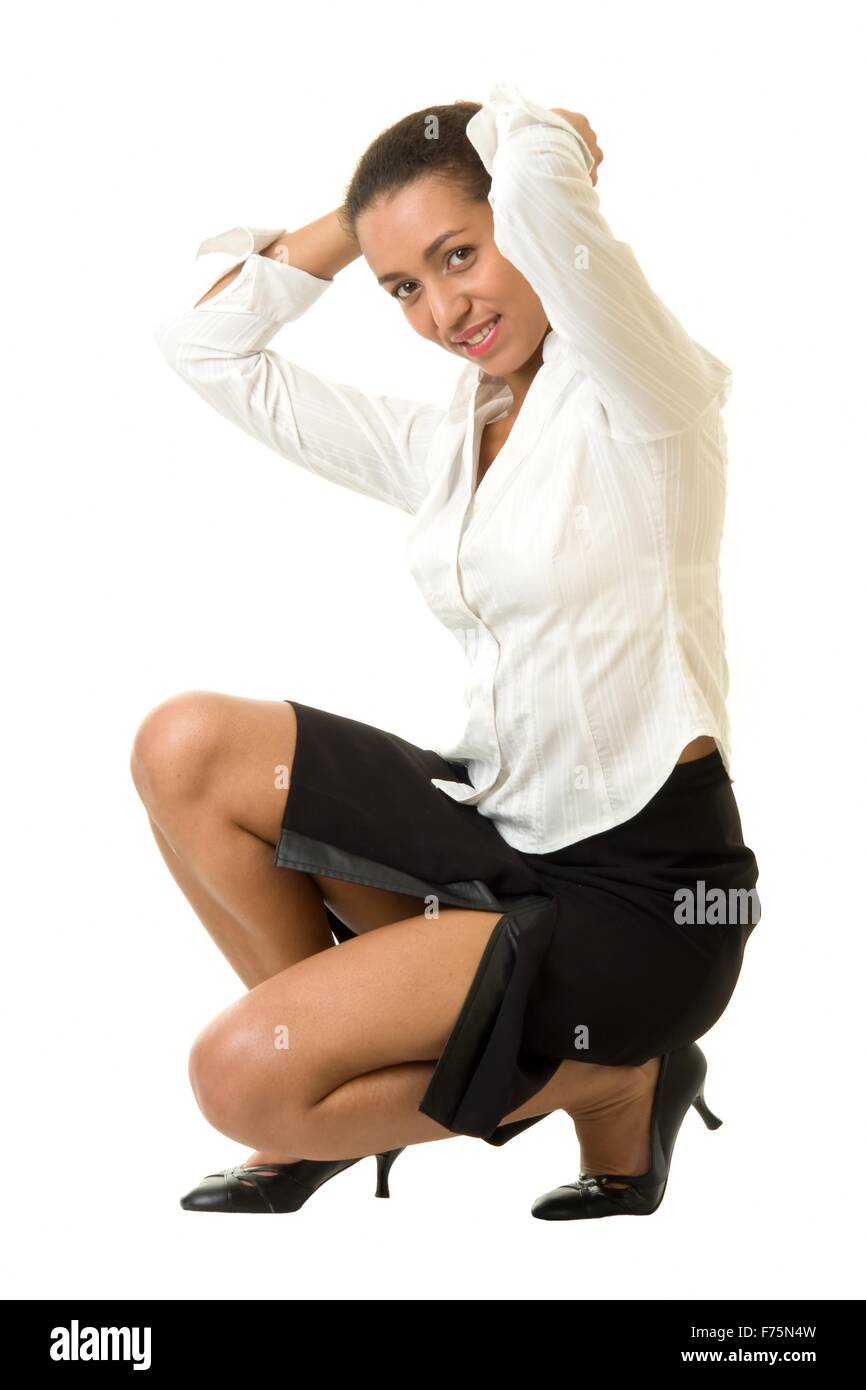 One person woman black Cut Out Stock Images & Pictures - Alamy