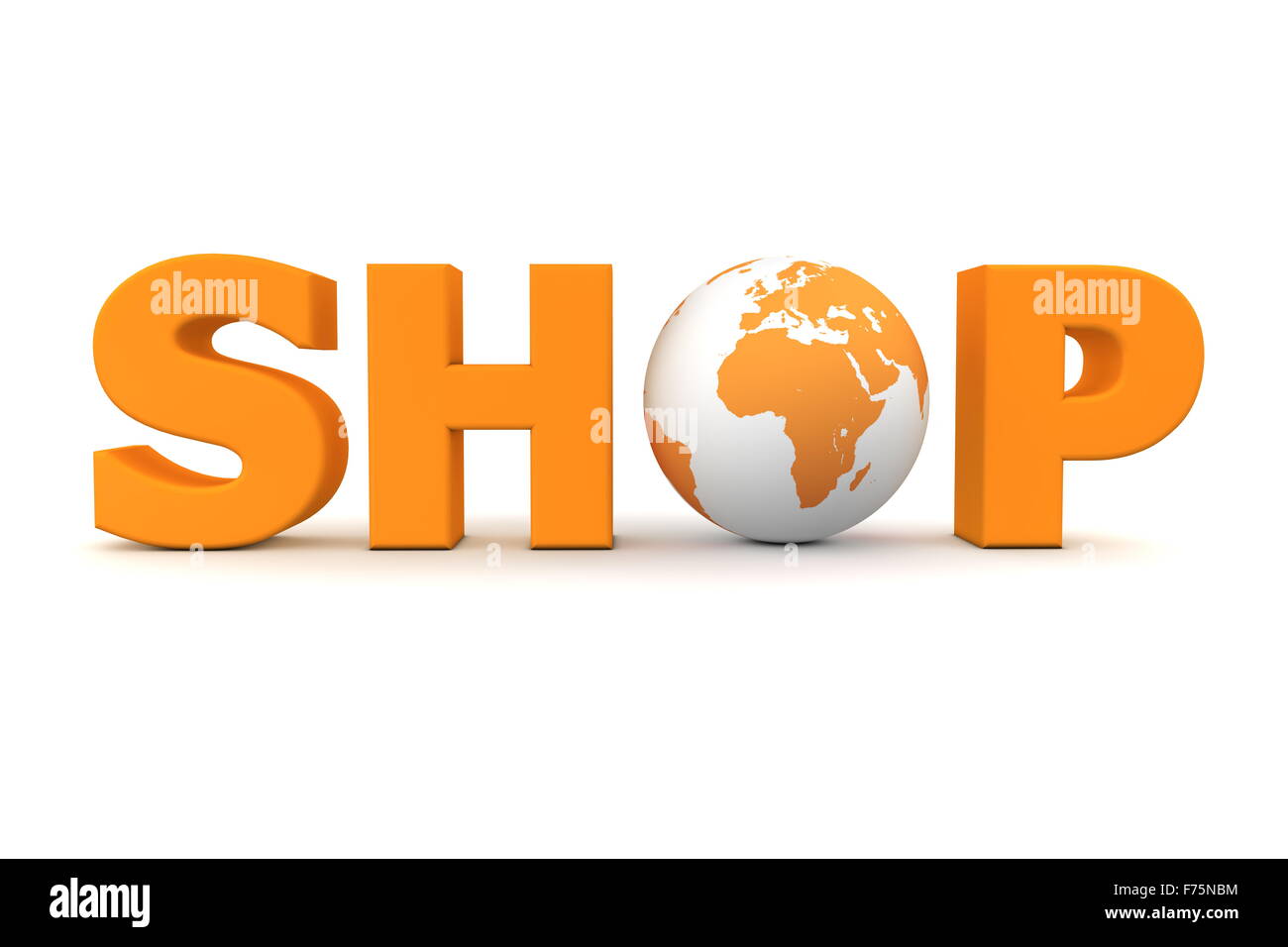 Shop World Orange Stock Photo - Alamy