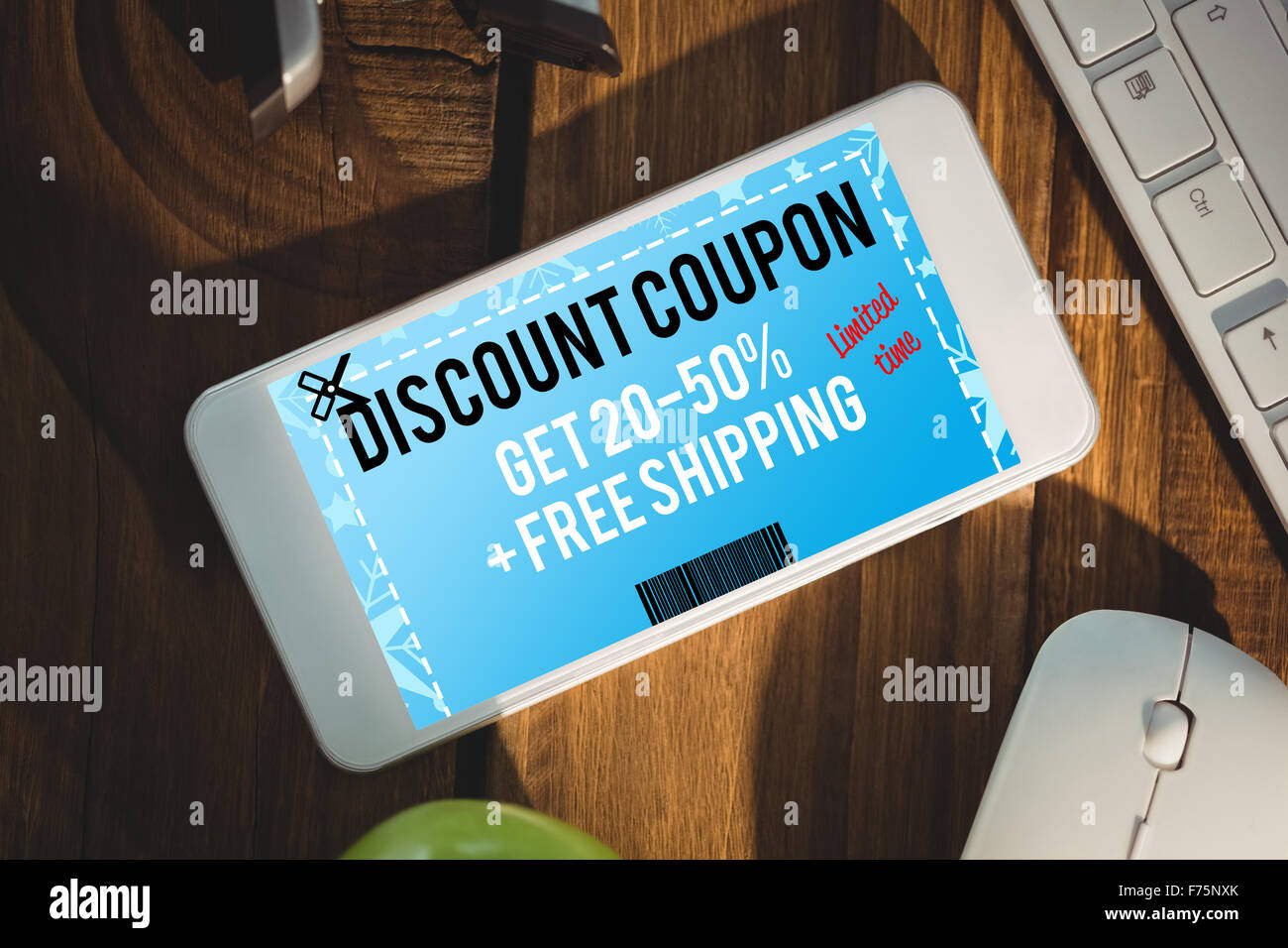 Coupon smartphone hi-res stock photography and images - Alamy