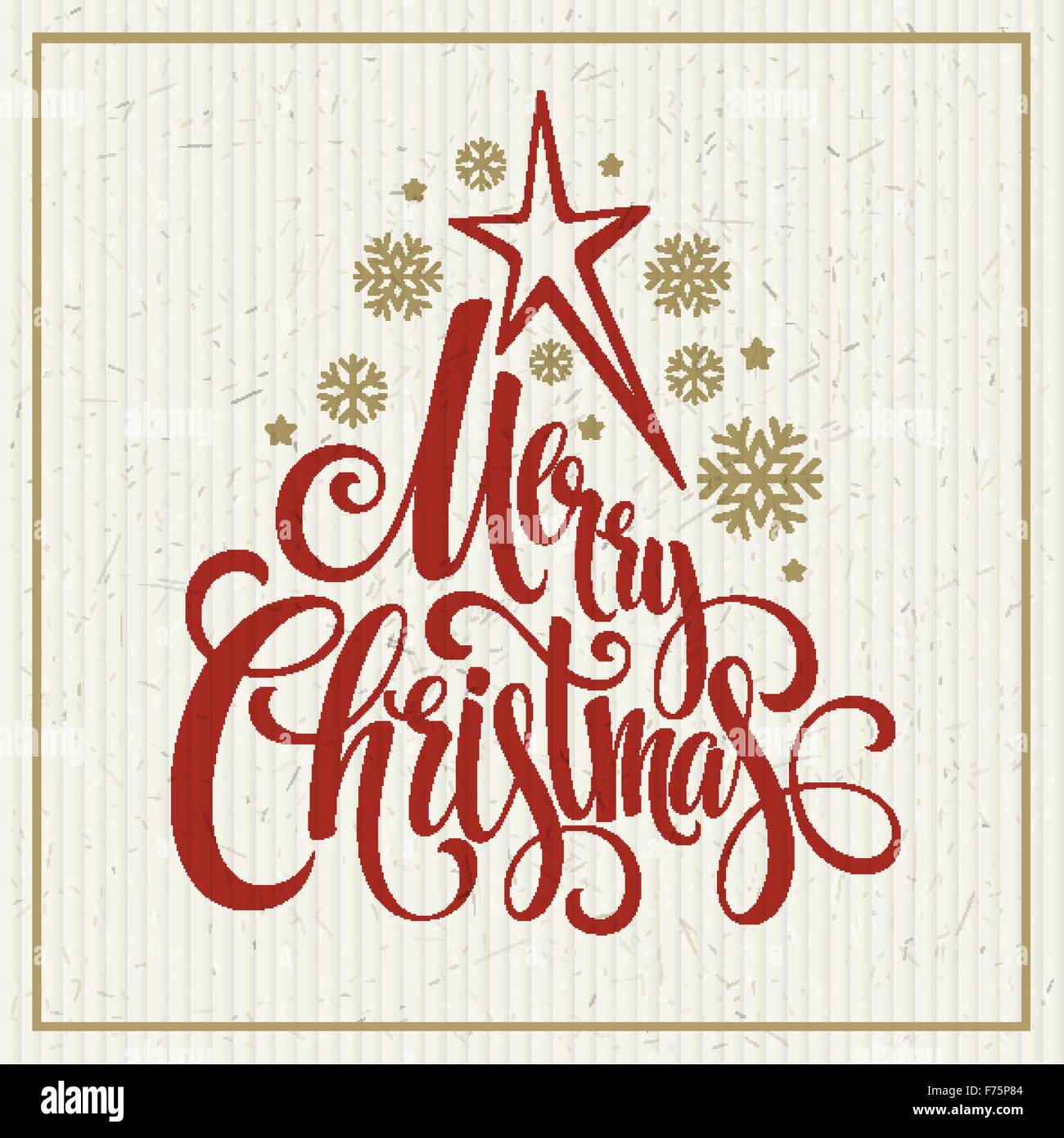 Merry Christmas Lettering Design. Vector illustration Stock Vector ...