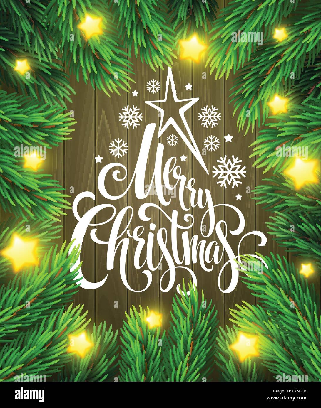 Christmas poster design template. Vector illustration Stock Vector ...