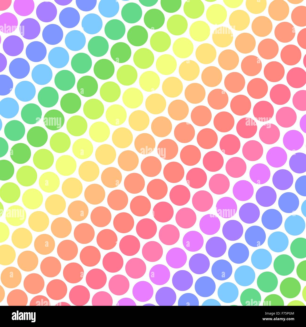 Pastel Rainbow Polka Dot Background