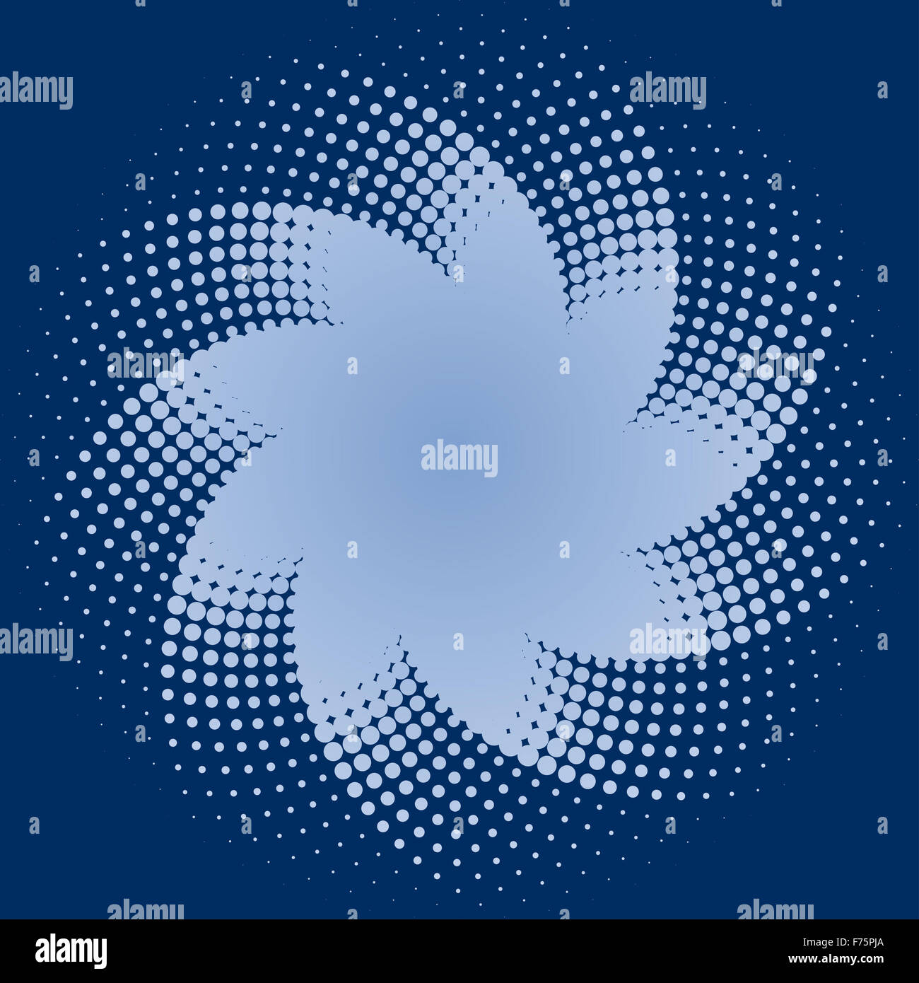 Blue Halftone Dots Star Stock Photo - Alamy