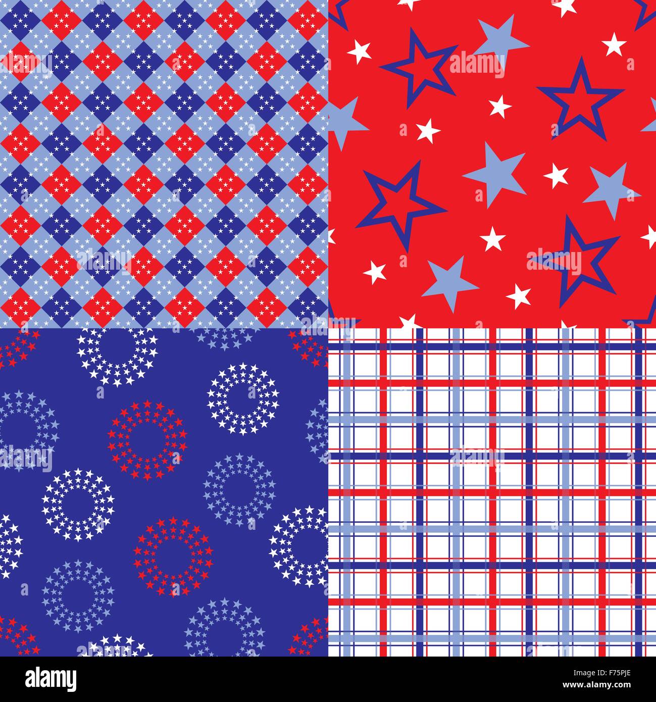 Four patriotic background patterns Stock Photo - Alamy