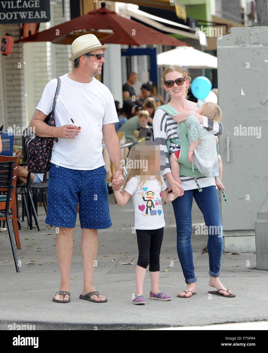 Actress Mireille Enos enjoys a fun day at Larchmont Village's Family ...