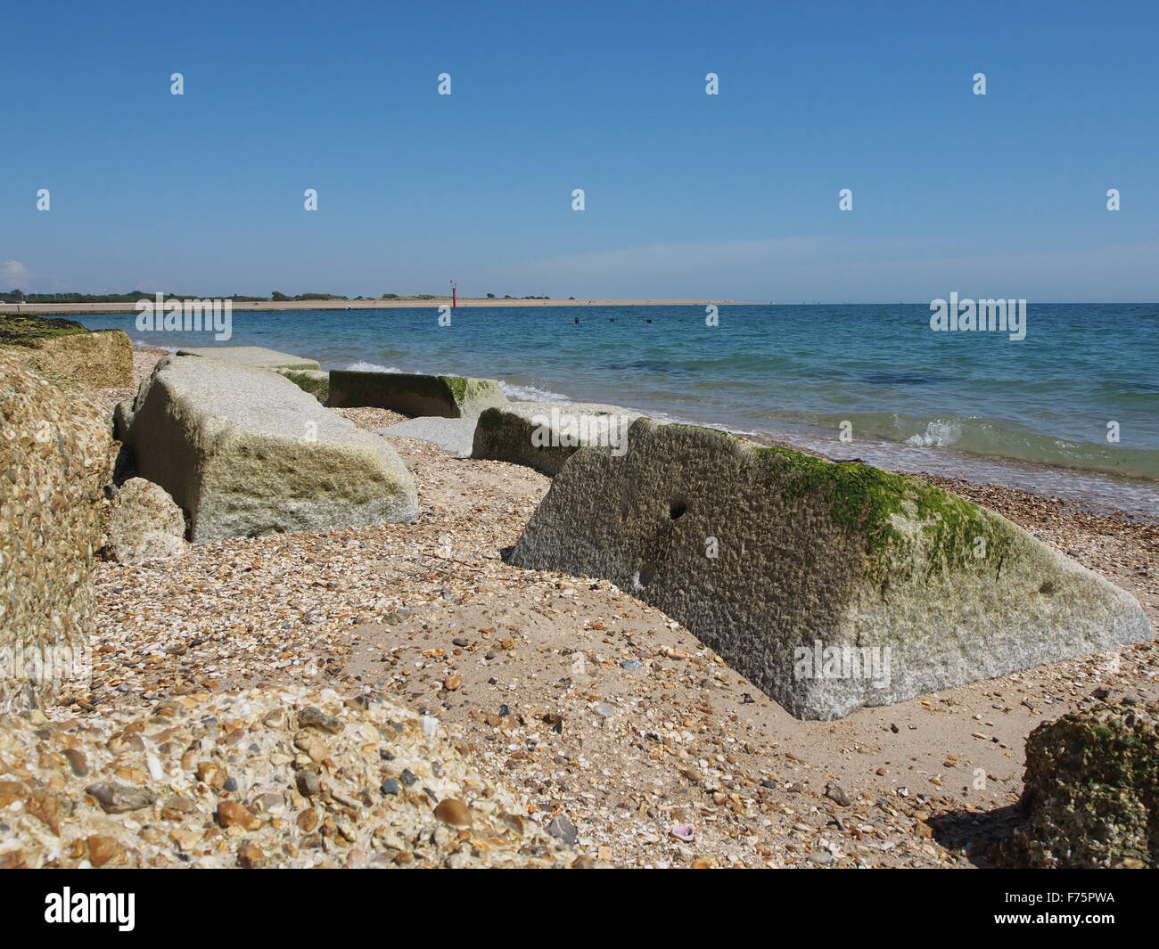 The remains of world War 2 Anti tank beach defences on Eastney beach ...