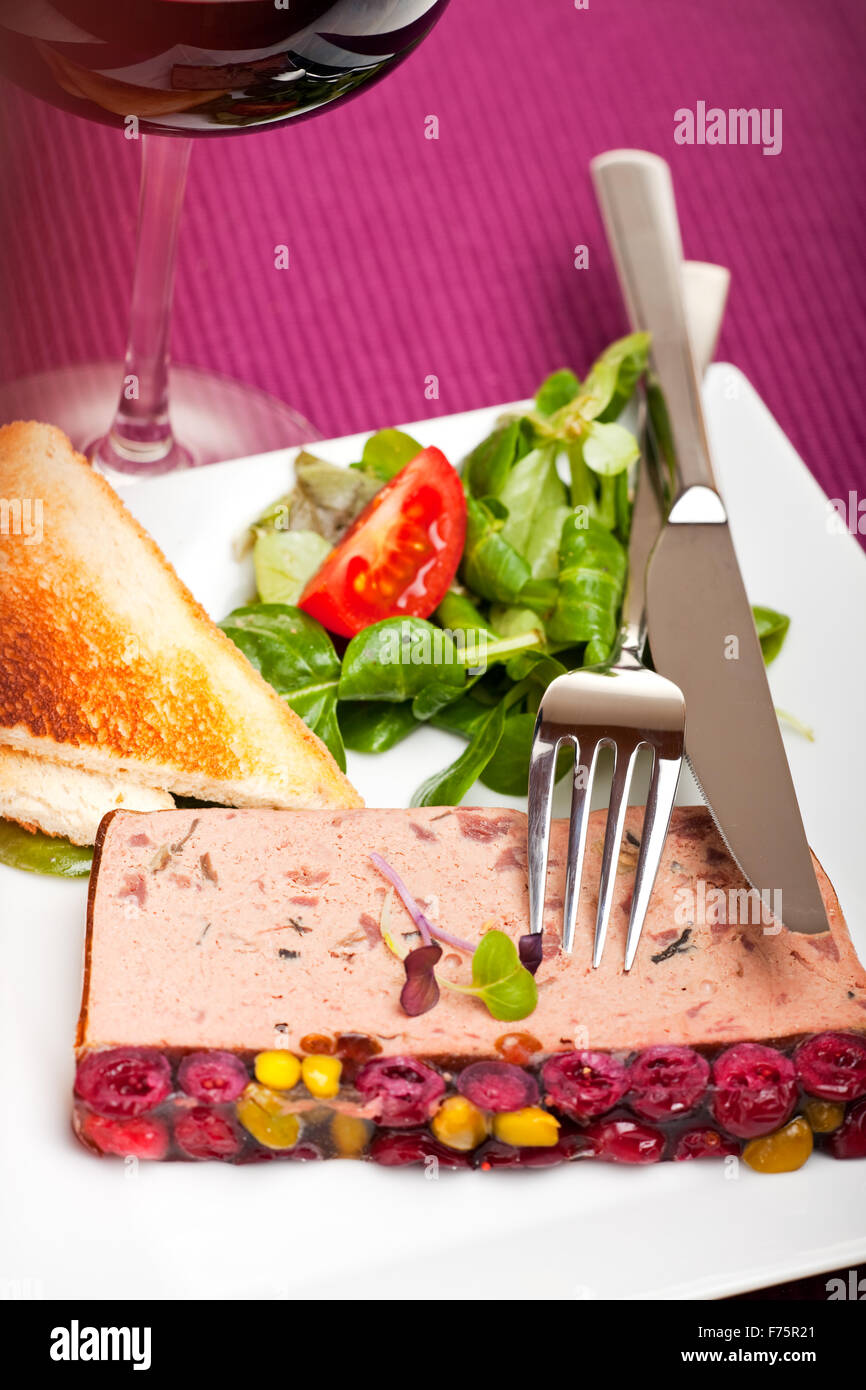 detail of a liver pate on a plate Stock Photo - Alamy