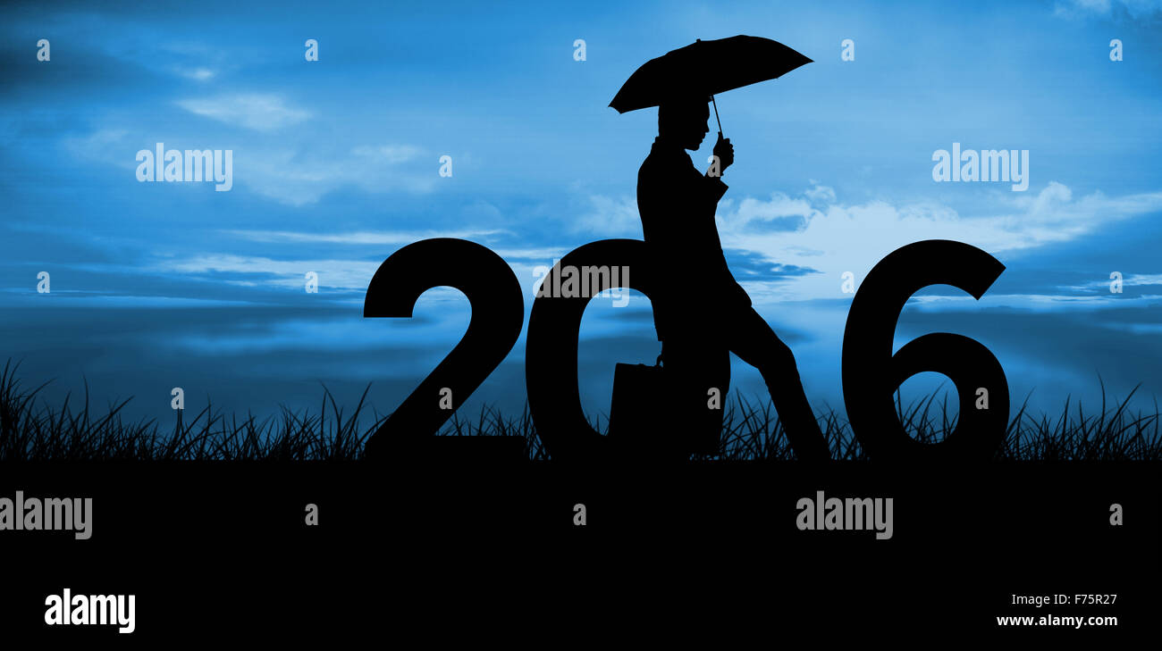 Composite image of businessman stepping Stock Photo - Alamy