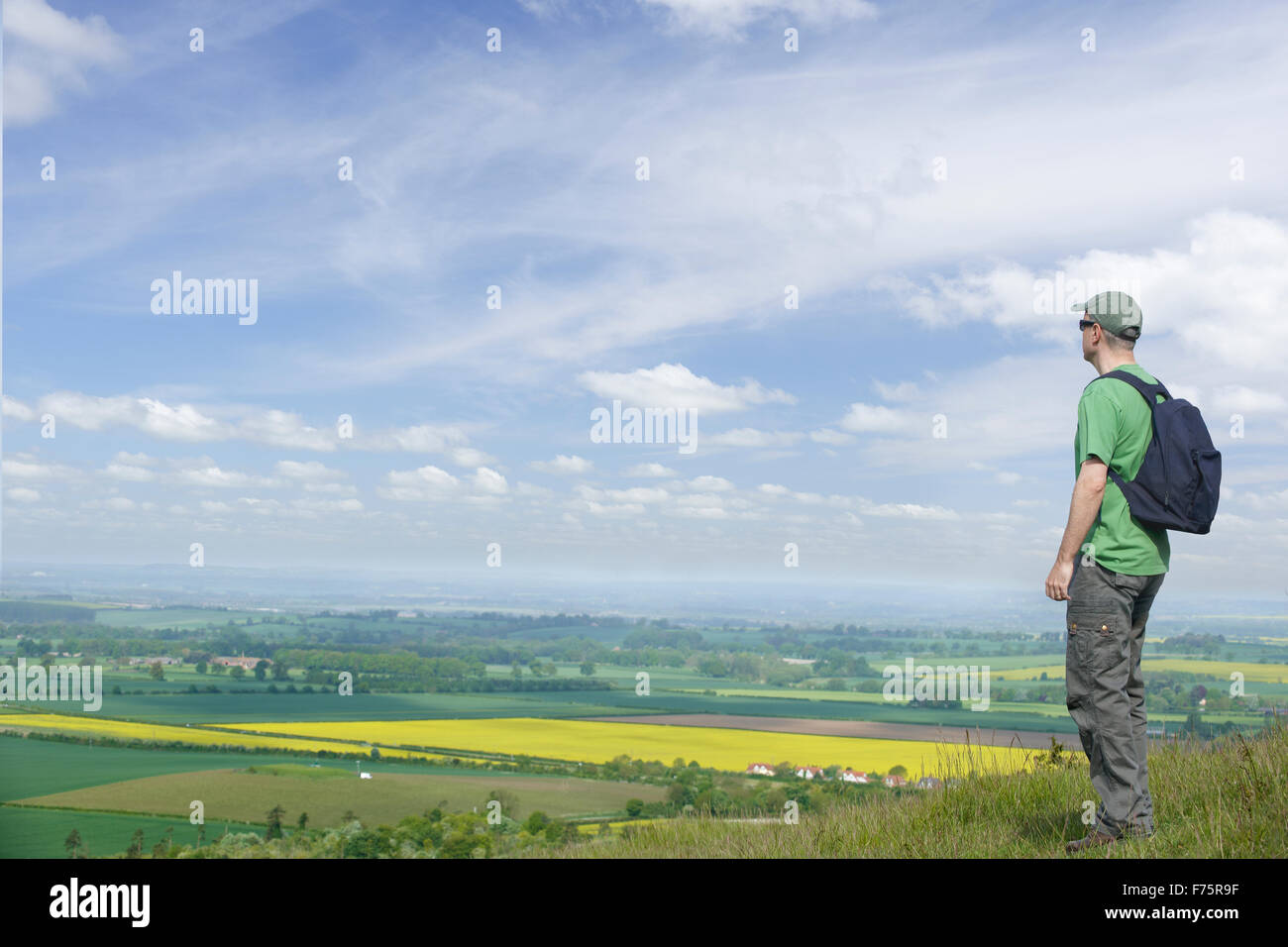 Man and Landscape Stock Photo - Alamy