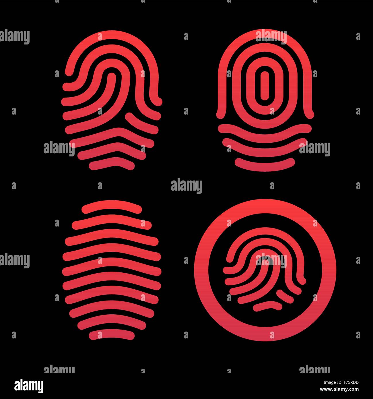 Identification fingerprints Stock Vector Images - Alamy