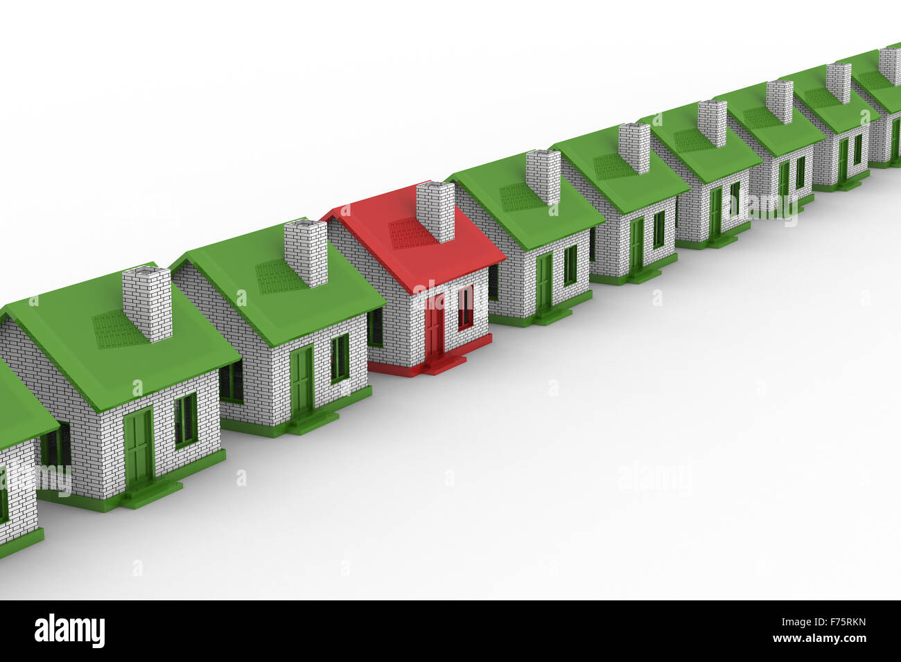 House choice. Isolated 3D image on white background Stock Photo - Alamy