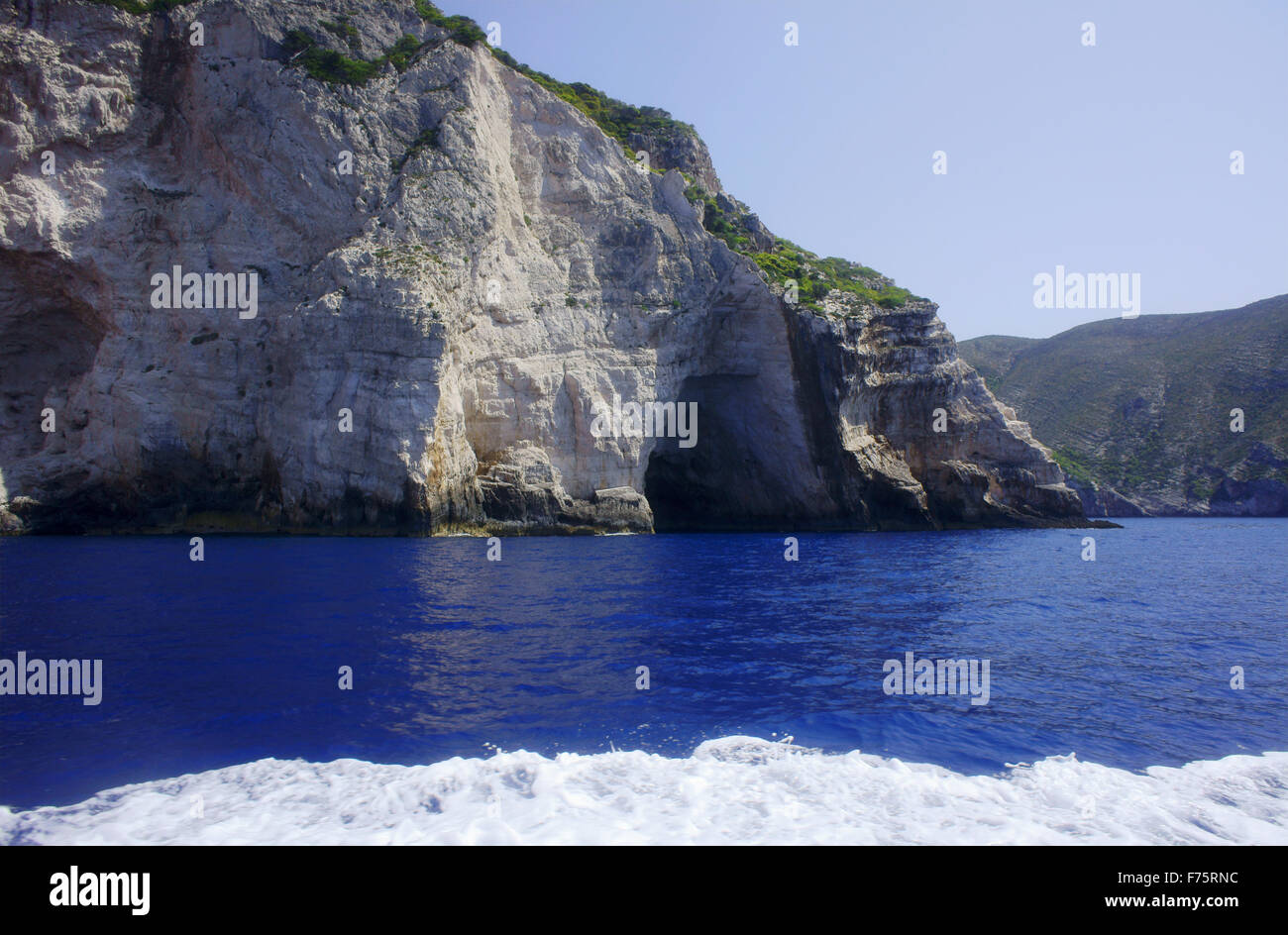 cliff face on Zakynthos island, Greece Stock Photo - Alamy