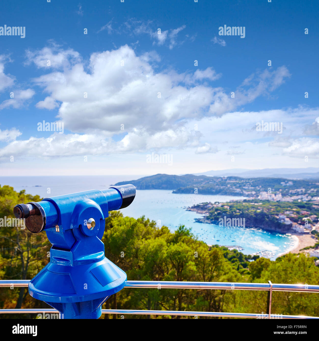Costa Brava Calella aerial view in girona of Catalonia Spain Stock ...