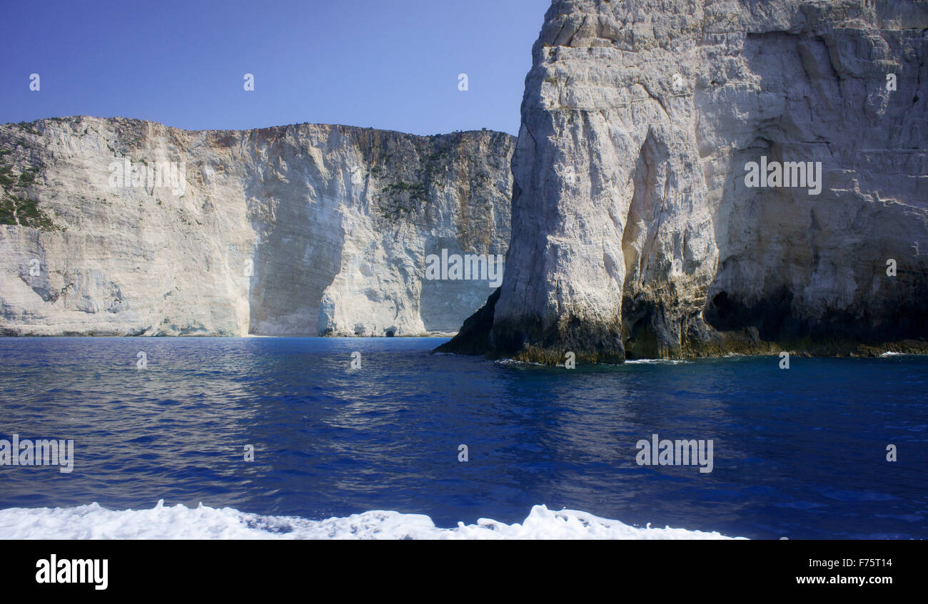 cliff face on Zakynthos island, Greece Stock Photo - Alamy