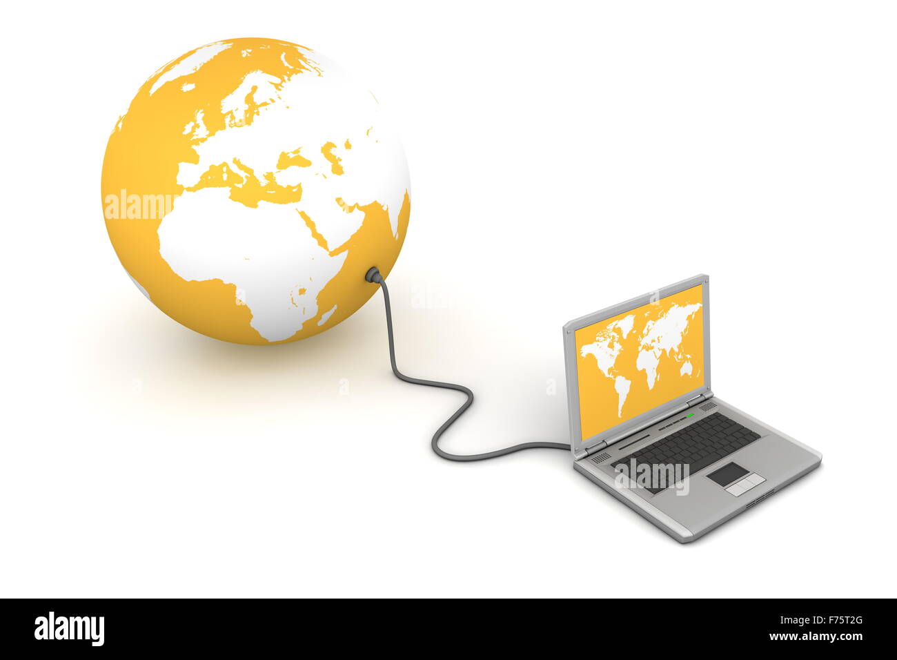 Connected to the Yellow World Stock Photo - Alamy