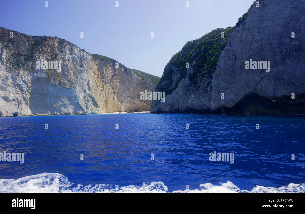 cliff face on Zakynthos island, Greece Stock Photo - Alamy
