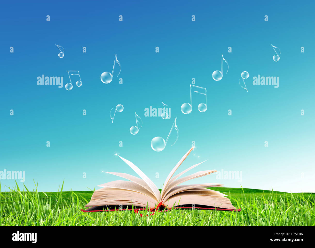 Book and notes Stock Photo - Alamy