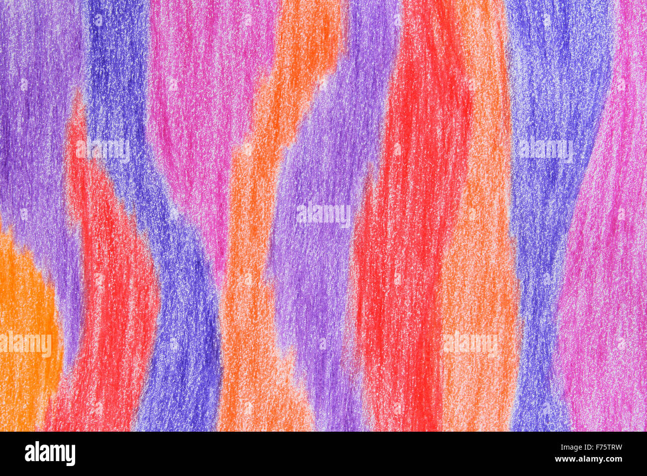Hand-drawn crayon striped background Stock Photo - Alamy