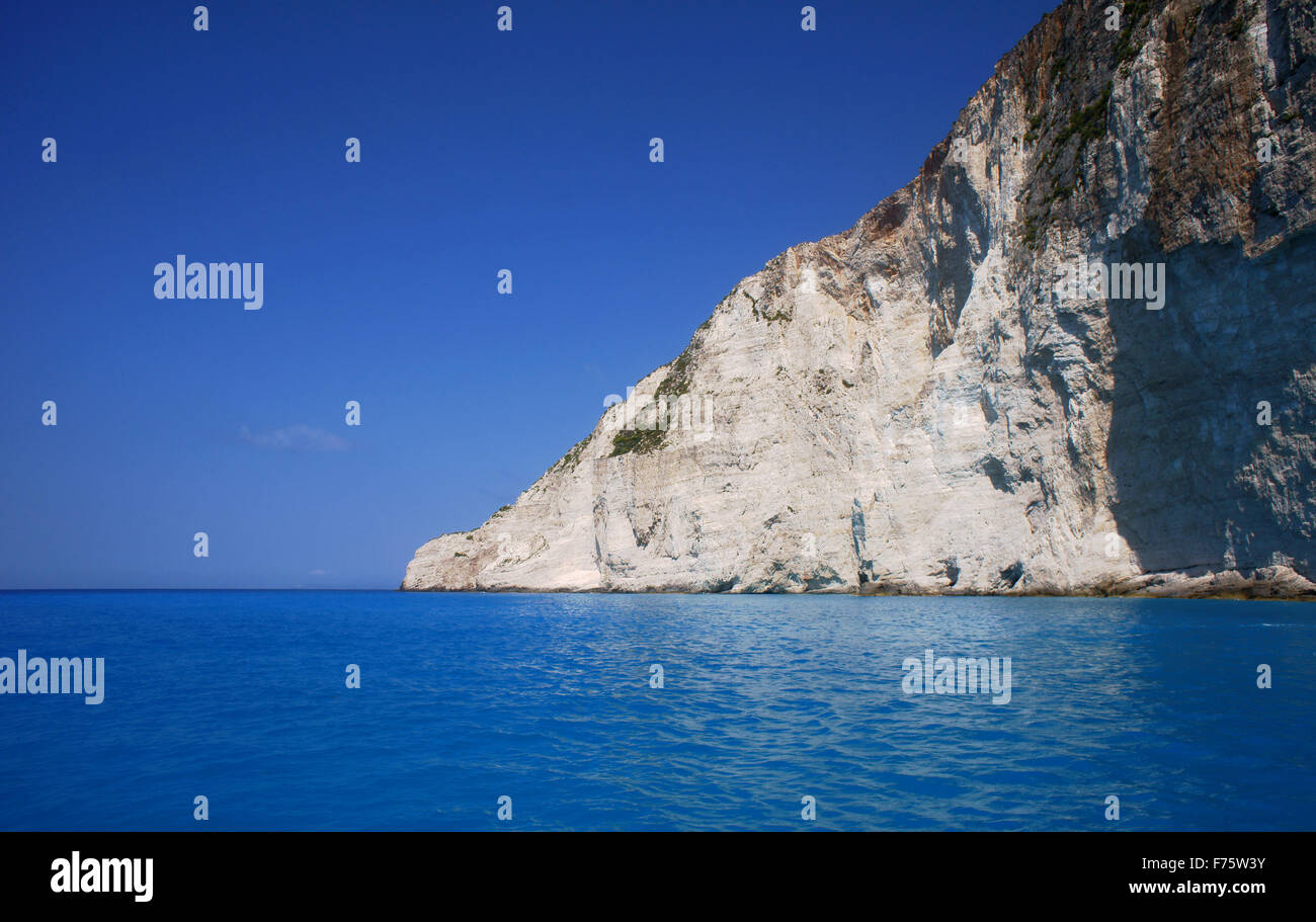 cliff face on Zakynthos island, Greece Stock Photo - Alamy