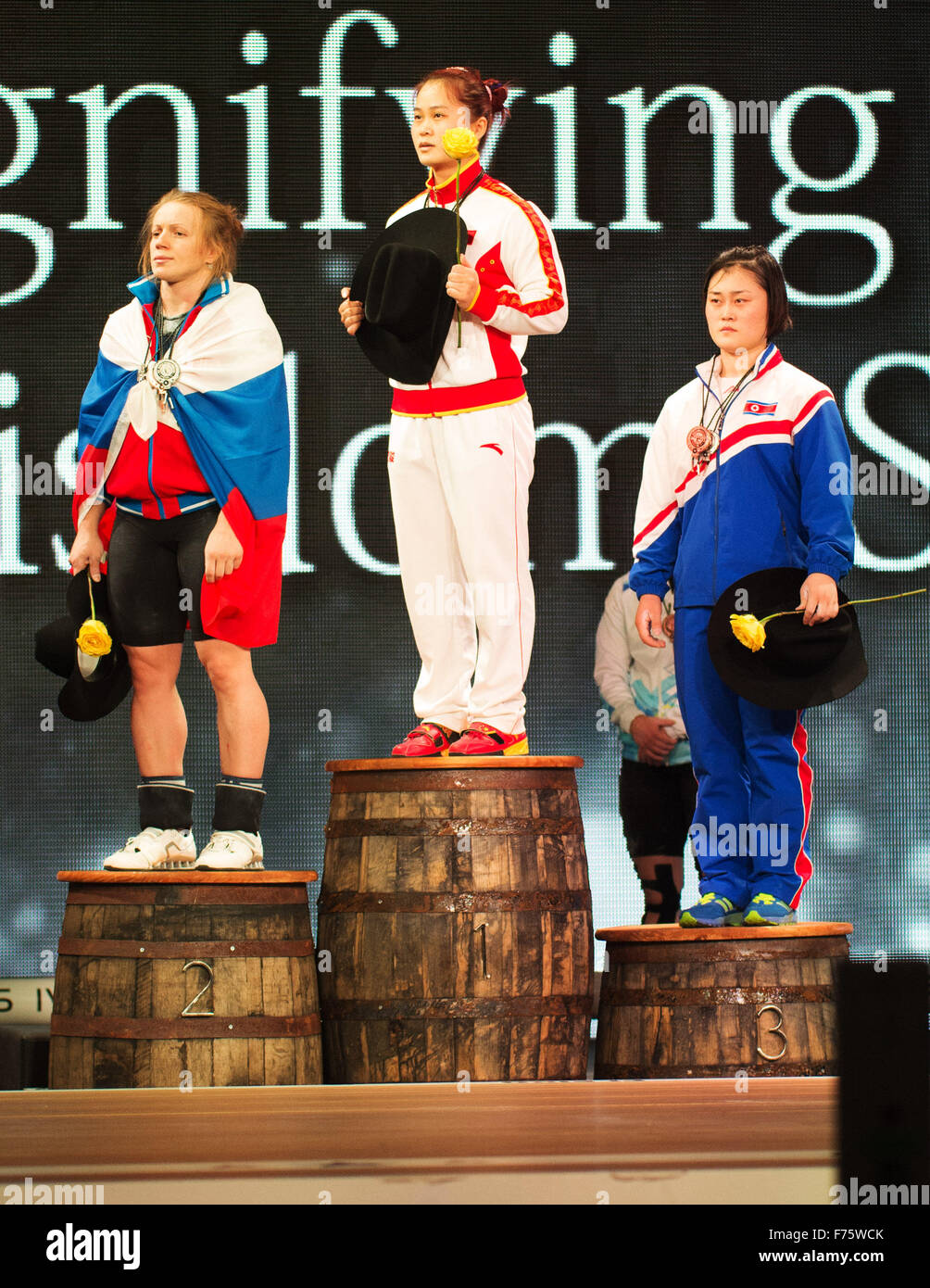 Houston, Texas, USA. 25th November, 2015. The winners of the 63 Kg ...