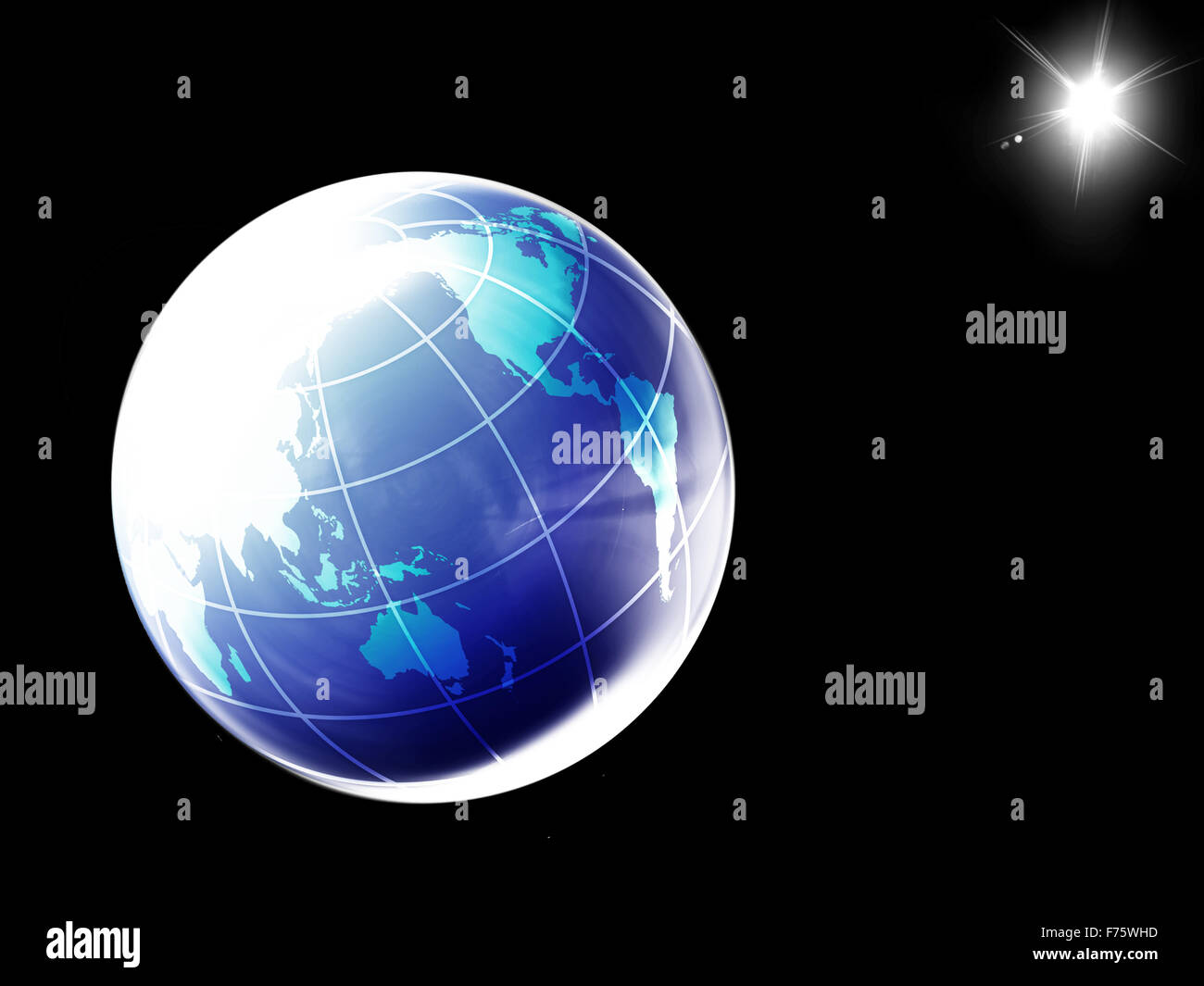 Earth and Sun Stock Photo - Alamy