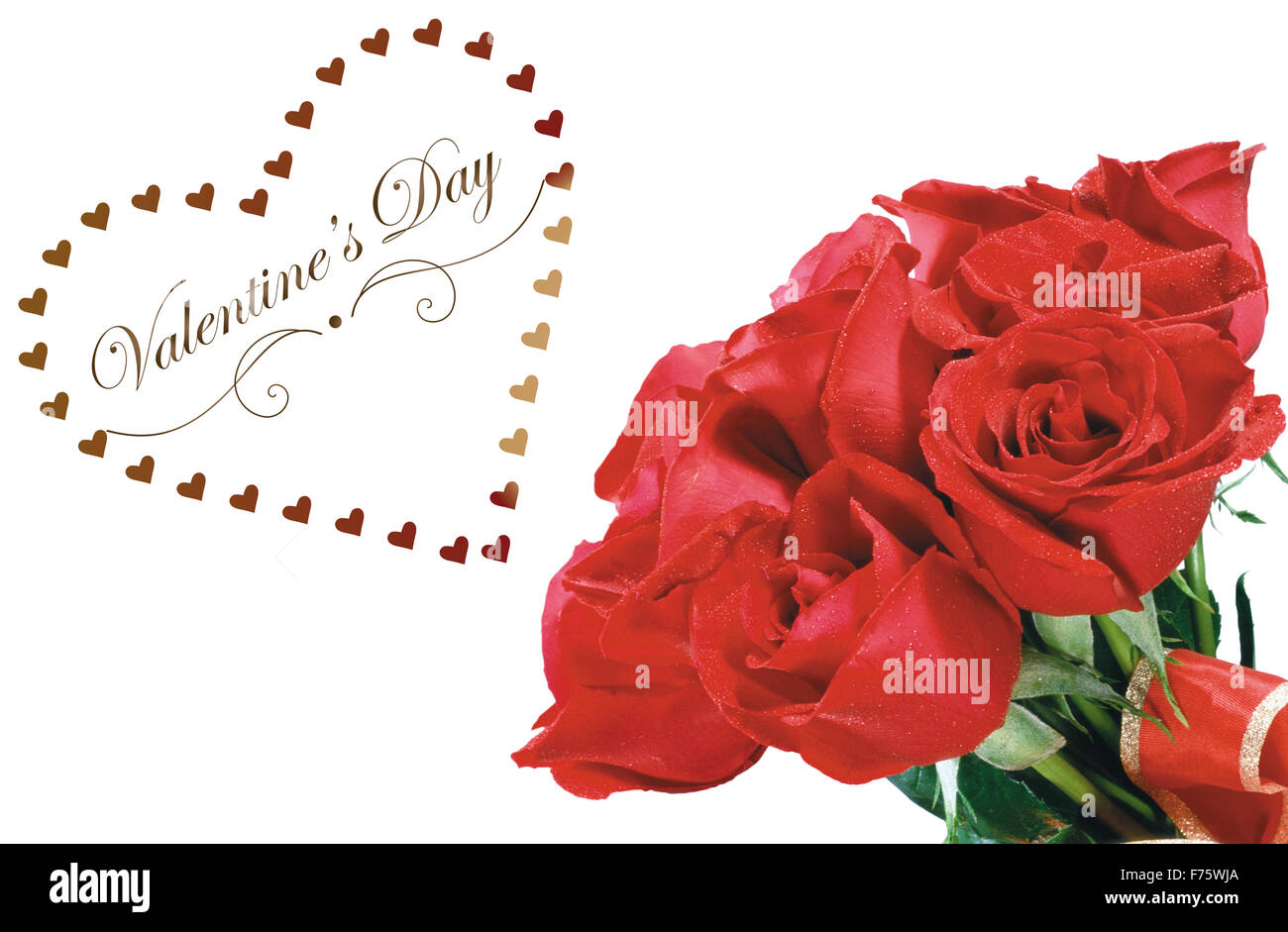 Heart and roses Stock Photo - Alamy