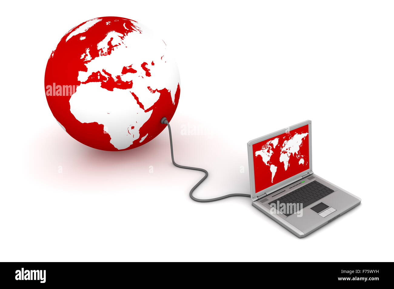 Connected to the Red World Stock Photo - Alamy