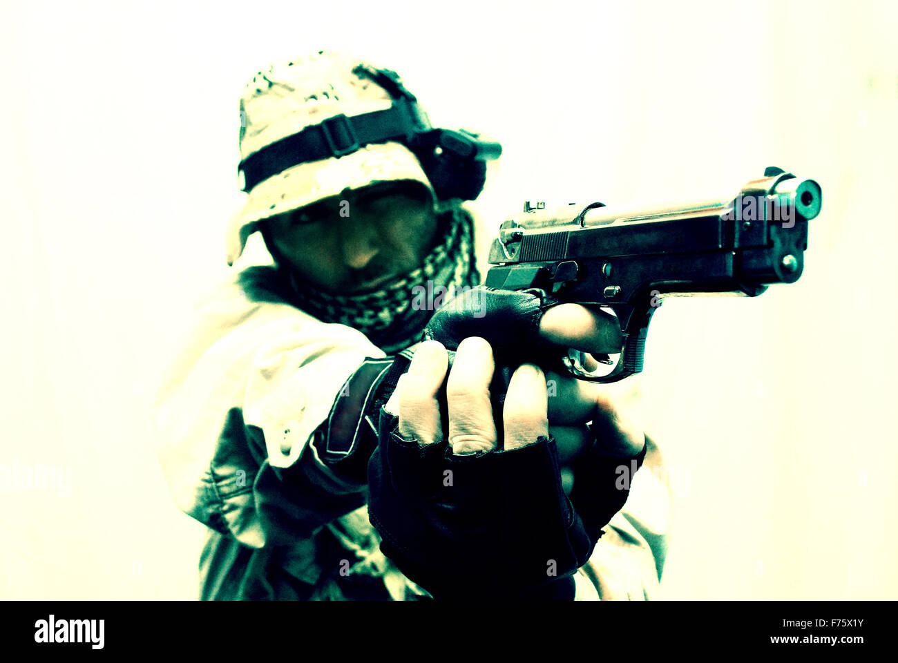 Soldier pistol hi-res stock photography and images - Alamy