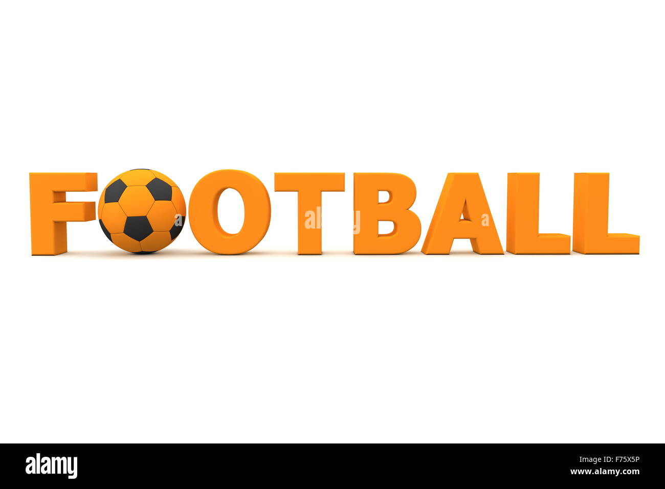 Football Word Orange Stock Photo - Alamy