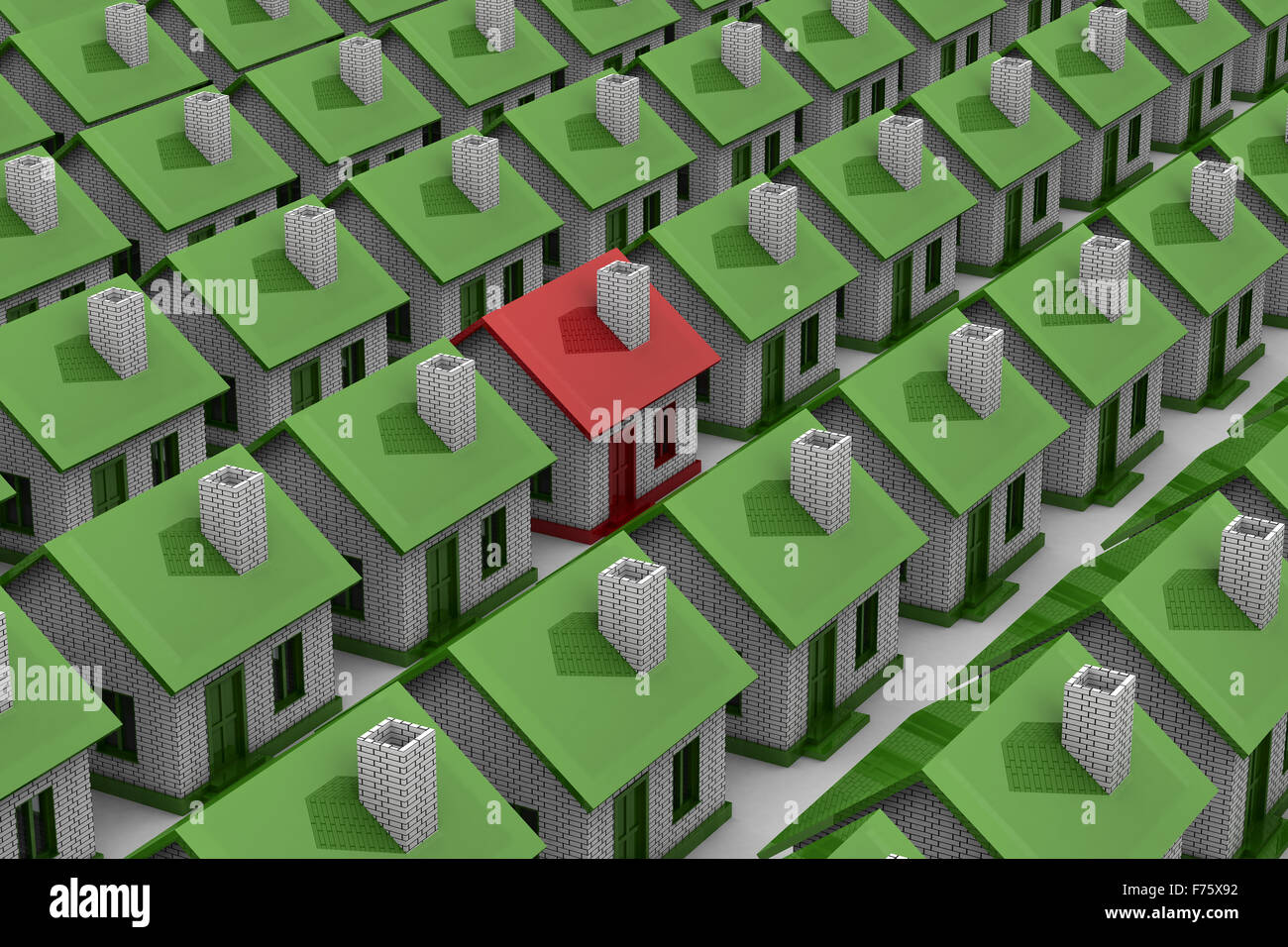 House choice. Isolated 3D image on white background Stock Photo - Alamy