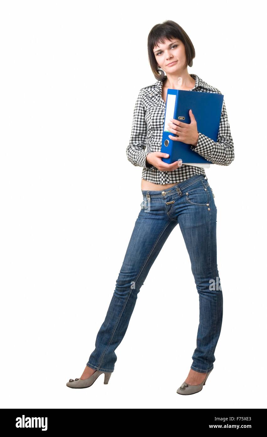 student with file Stock Photo - Alamy