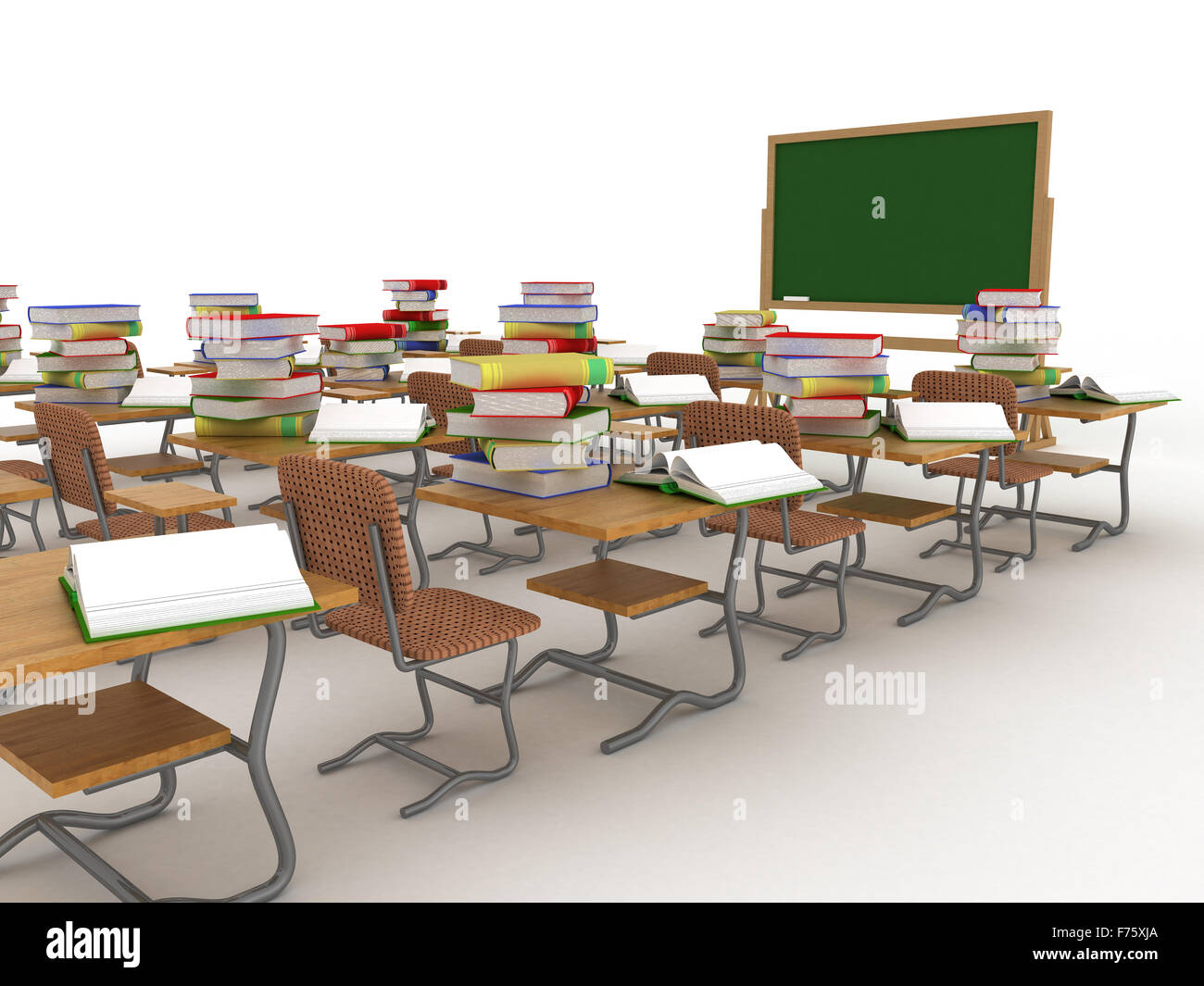 Interior of a school class. 3D image Stock Photo - Alamy