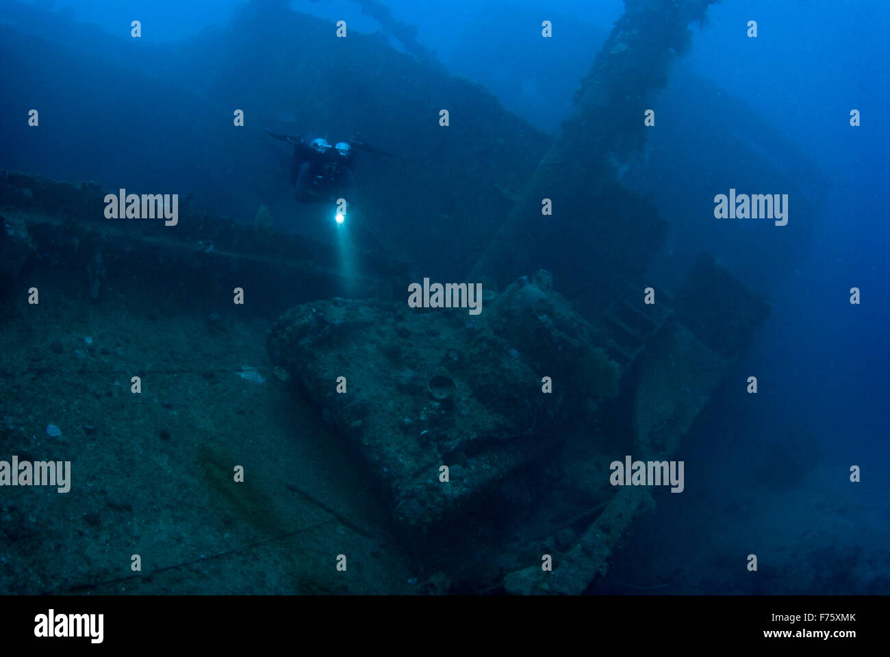 Diver with Tank Stock Photo - Alamy