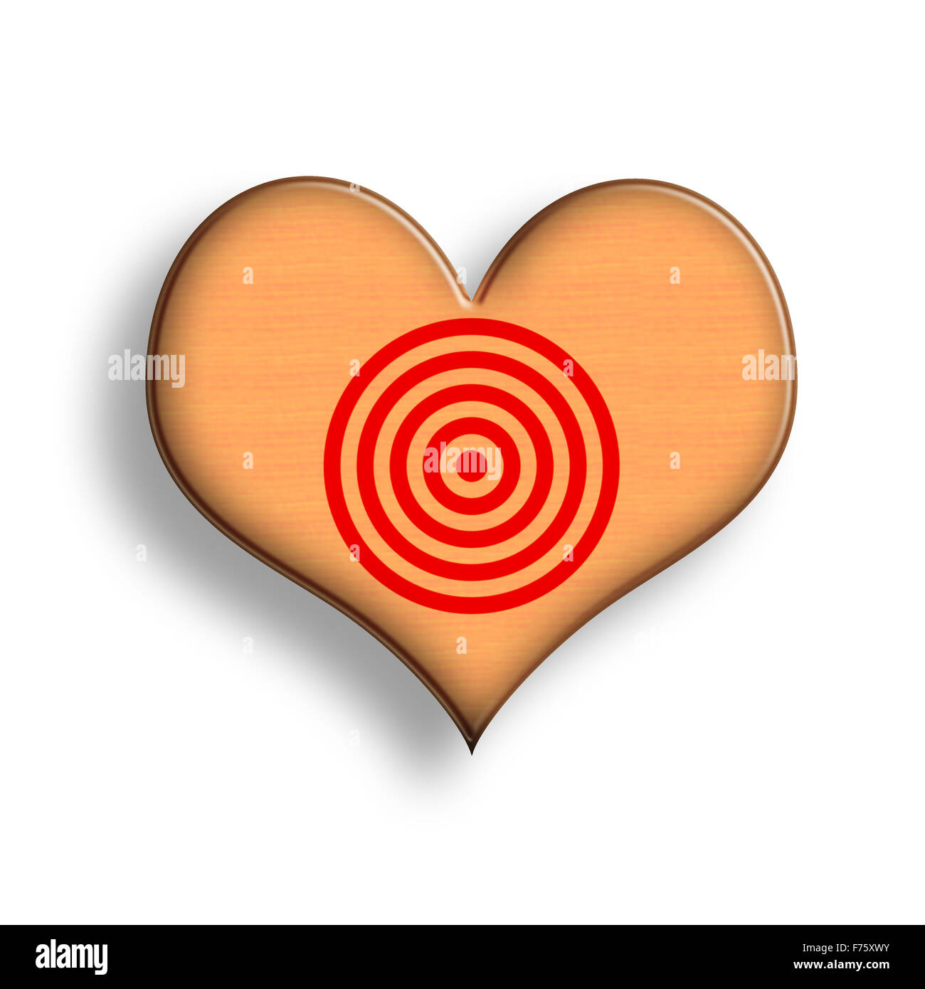 Wooden Heart Target Stock Photo - Alamy