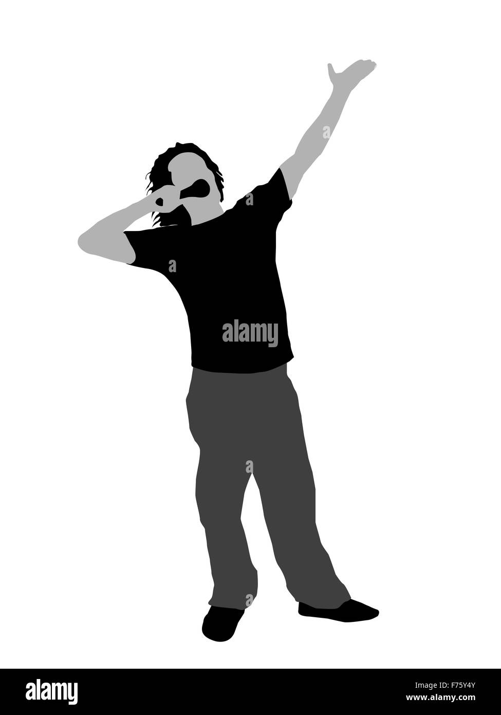 male in singing pose Stock Photo - Alamy