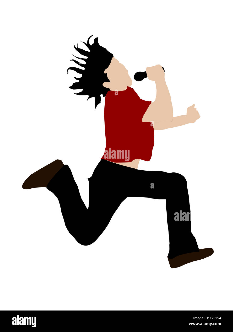 Male singer microphone full body hi-res stock photography and images ...