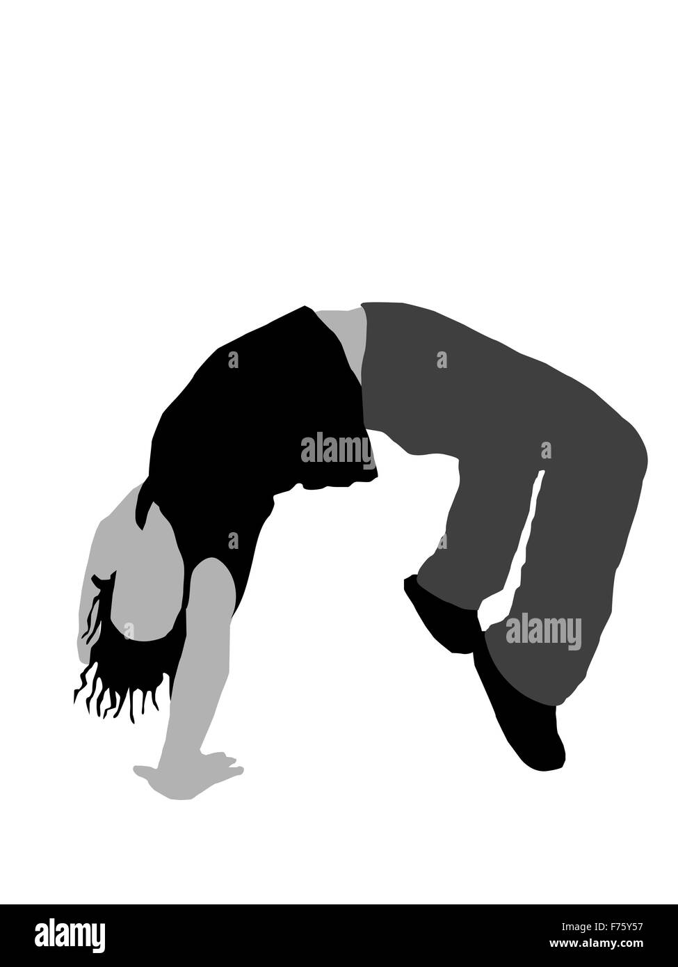 Balance exercise male Black and White Stock Photos & Images - Alamy