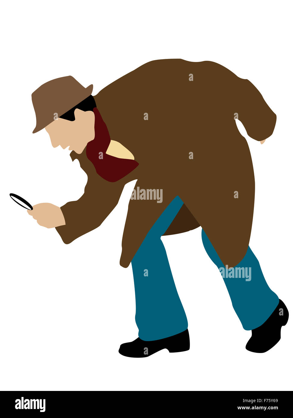 Detective silhouette magnify glass hi-res stock photography and images ...
