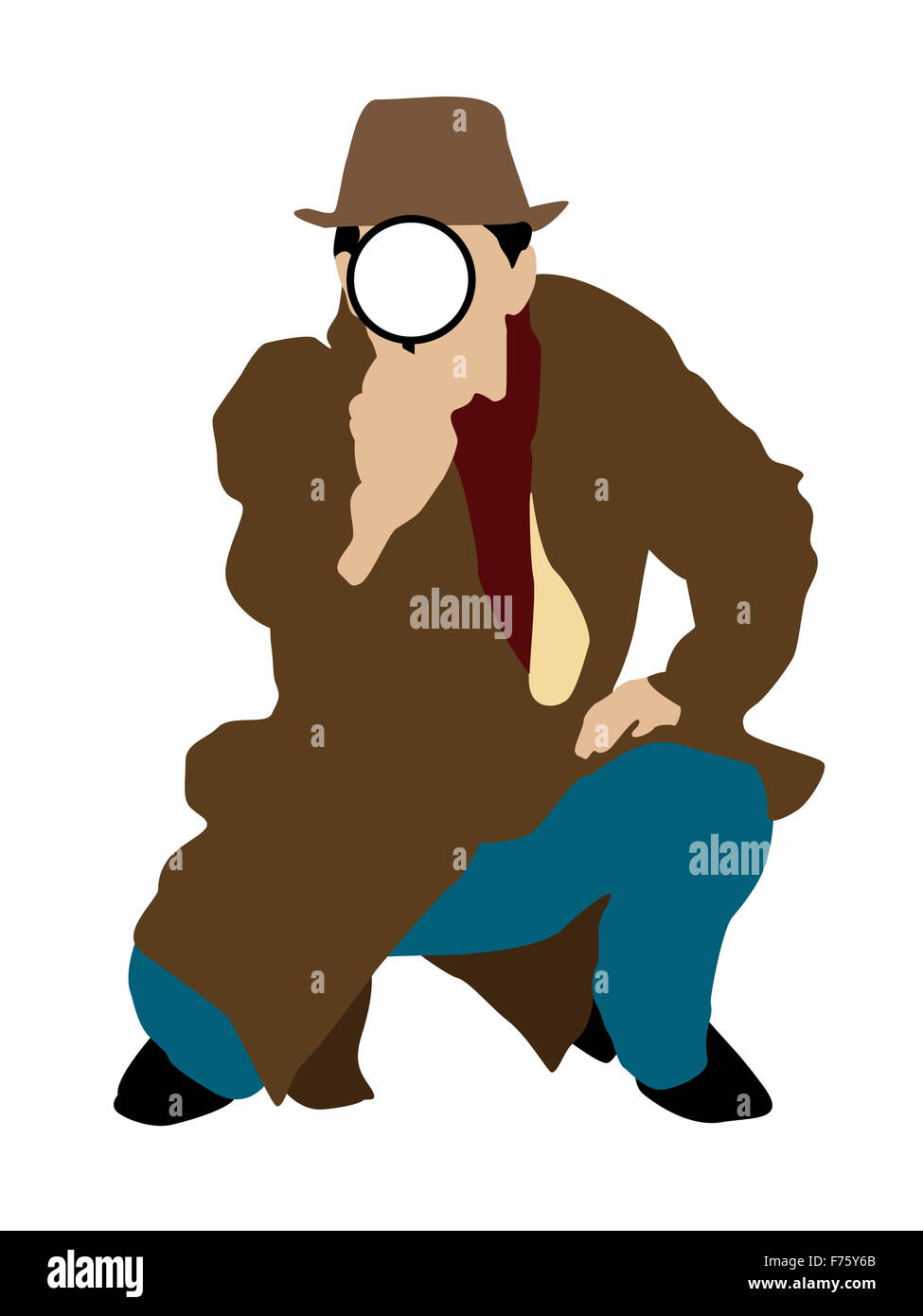 detective looking through lens Stock Photo - Alamy